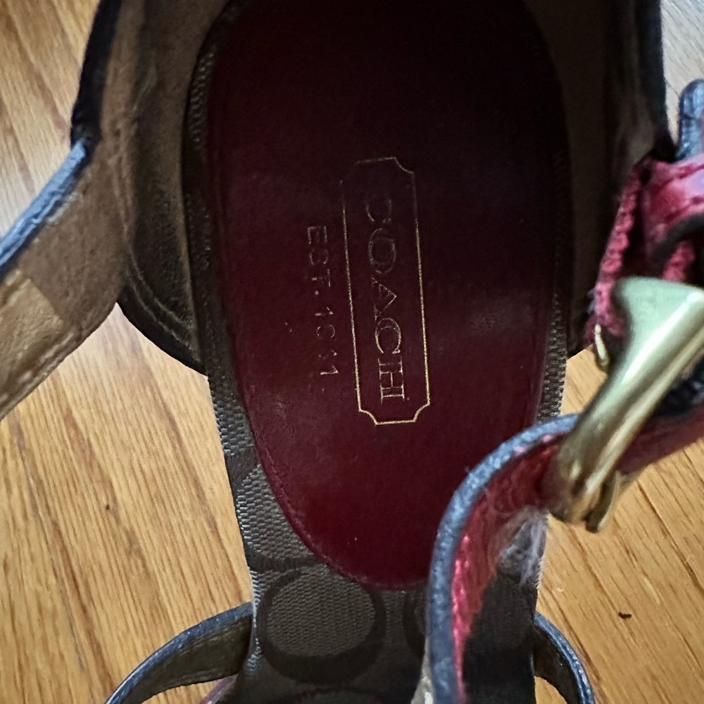 Coach Red Leather Heels - Gem